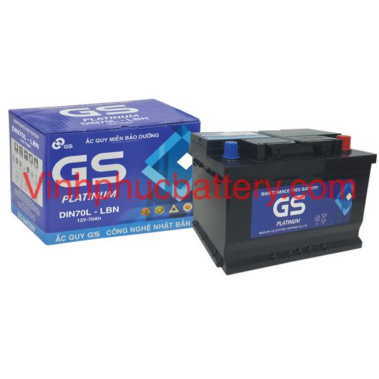 ắc quy gs, GS DIN70L_LBN (12v - 70Ah)