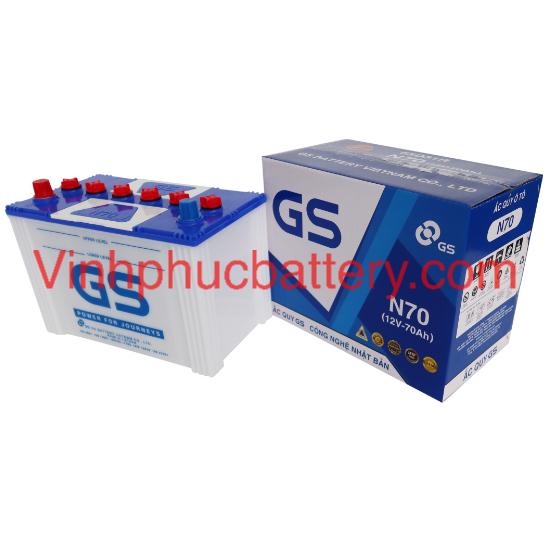 ắc quy gs, ẮC QUY GS N70 (12V-70AH)